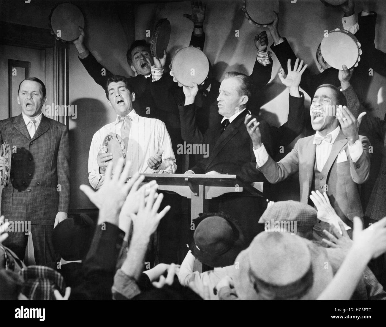 ROBIN AND THE 7 HOODS, facing front from left: Frank sinatra, Dean ...