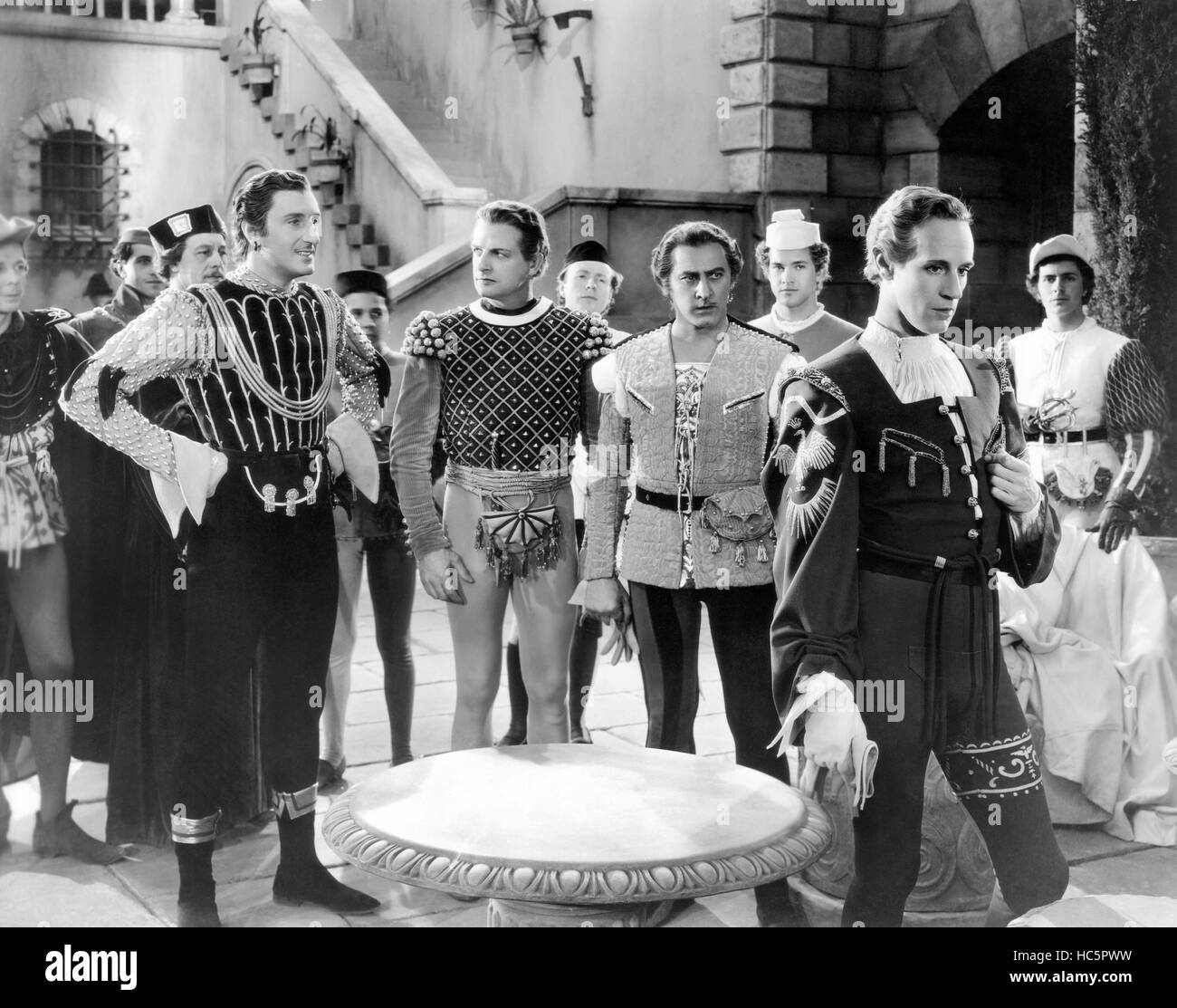 ROMEO AND JULIET, from left: Basil Rathbone, Reginald Denny, John ...