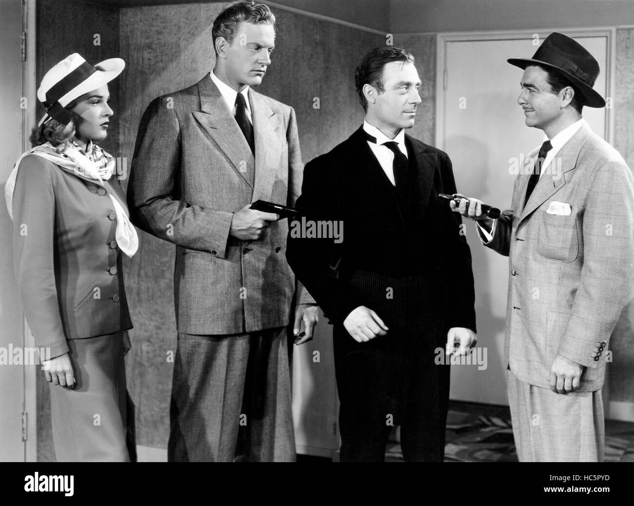 ROSES ARE RED, from left, Peggy Knudson, James Arness, Douglas Fowley ...