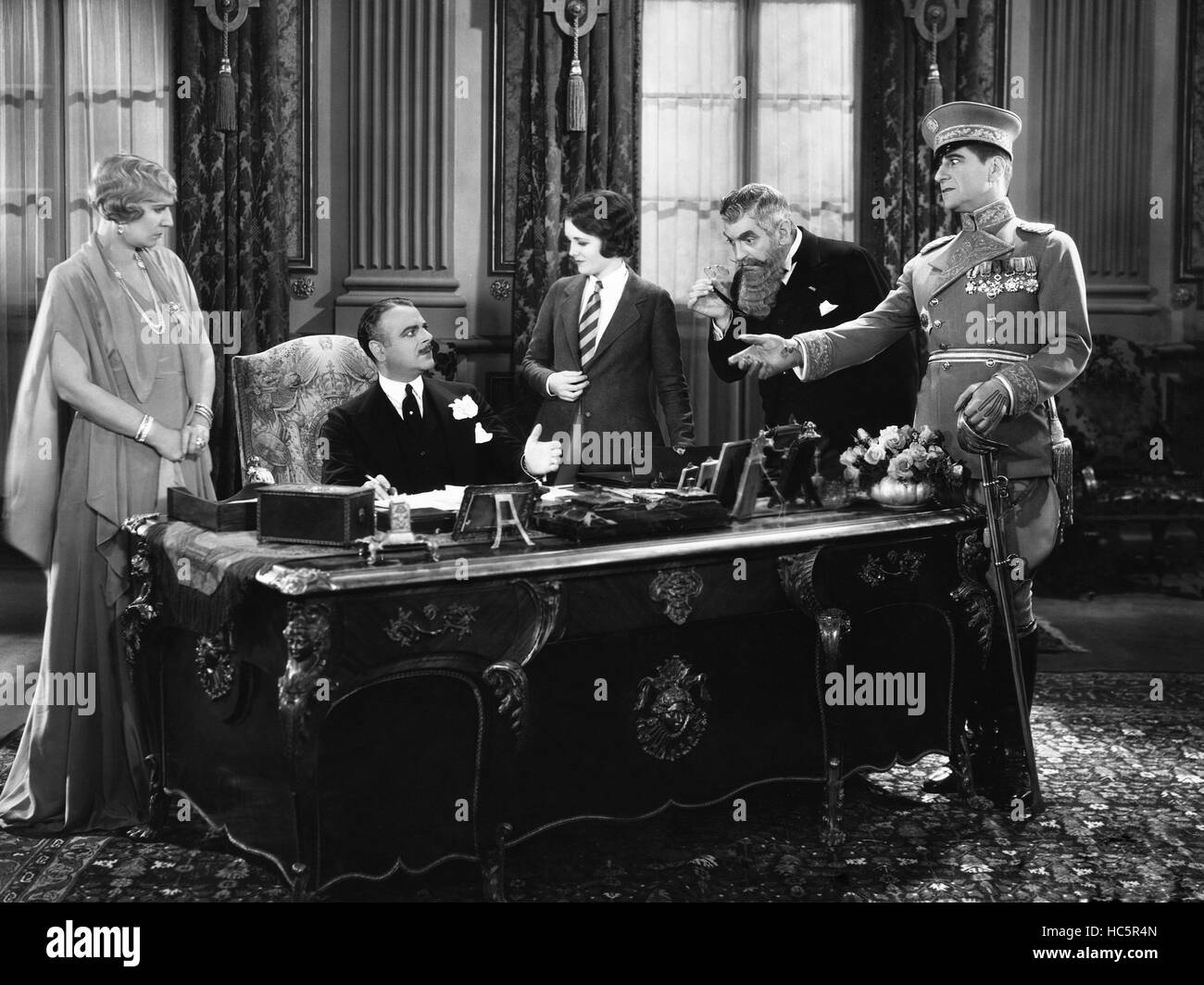 THE ROYAL BED, from left: Nance O'Neil, Lowell Sherman, Mary Astor ...