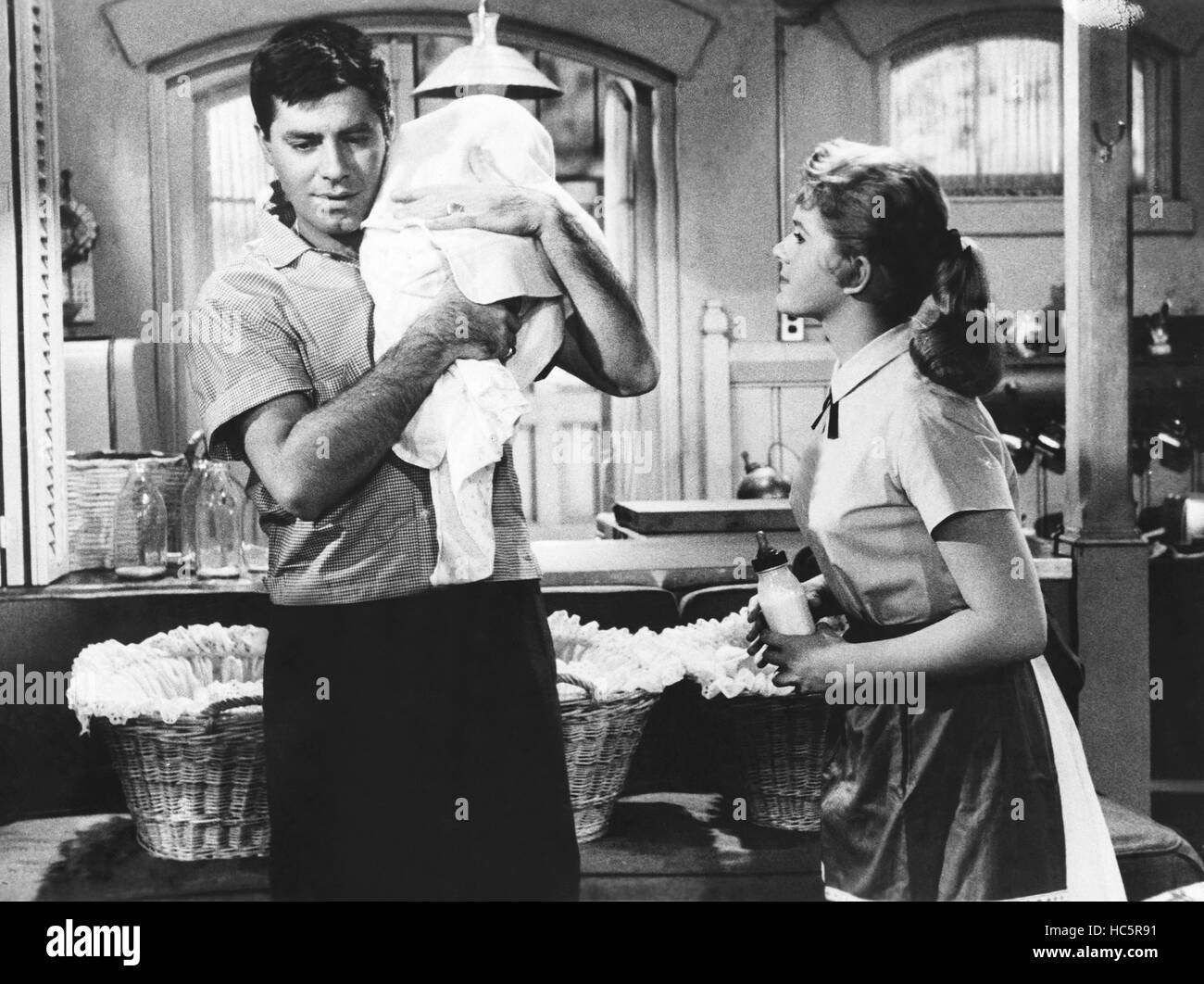 ROCK-A-BYE BABY, from left: Jerry Lewis, Connie Stevens, 1958 Stock ...