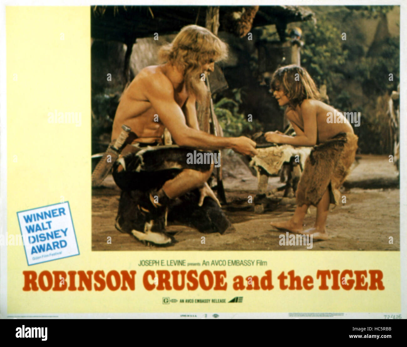 ROBINSON CRUSOE AND THE TIGER, US lobbycard, Hugo Stiglitz (left), 1970 ...