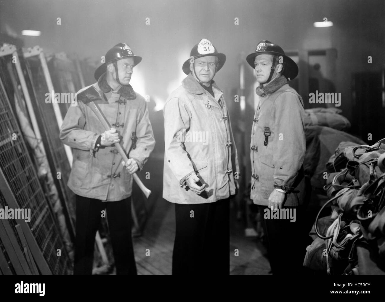 ROOKIE FIREMAN, from left, John Ridgely, Barton MacLane, Bill Williams ...