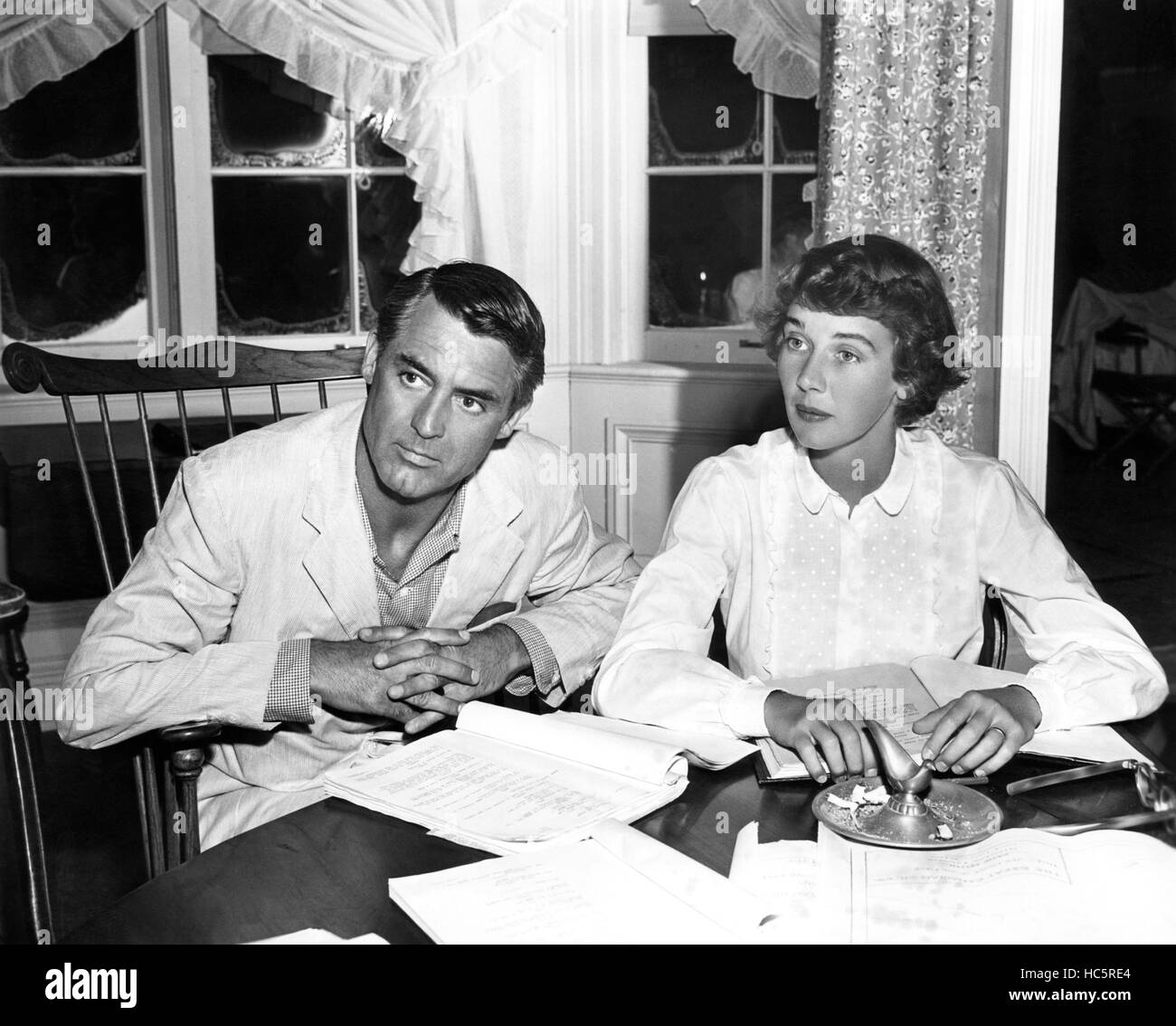 ROOM FOR ONE MORE, Cary Drake and wife Betsy Drake taking direction ...