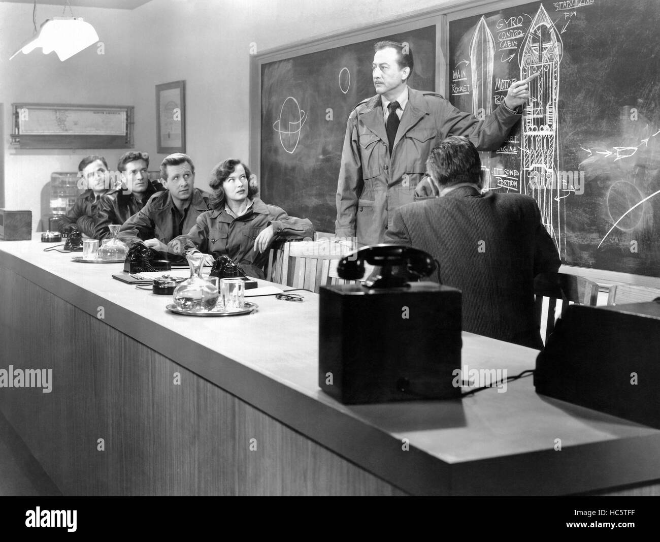 ROCKETSHIP X-M, from left: Noah Beery Jr., Hugh O'Brian, Lloyd Bridges ...