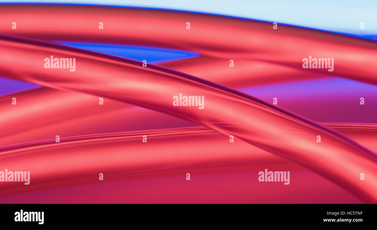 Glass tube vibrant red neon lighting lights Stock Photo - Alamy