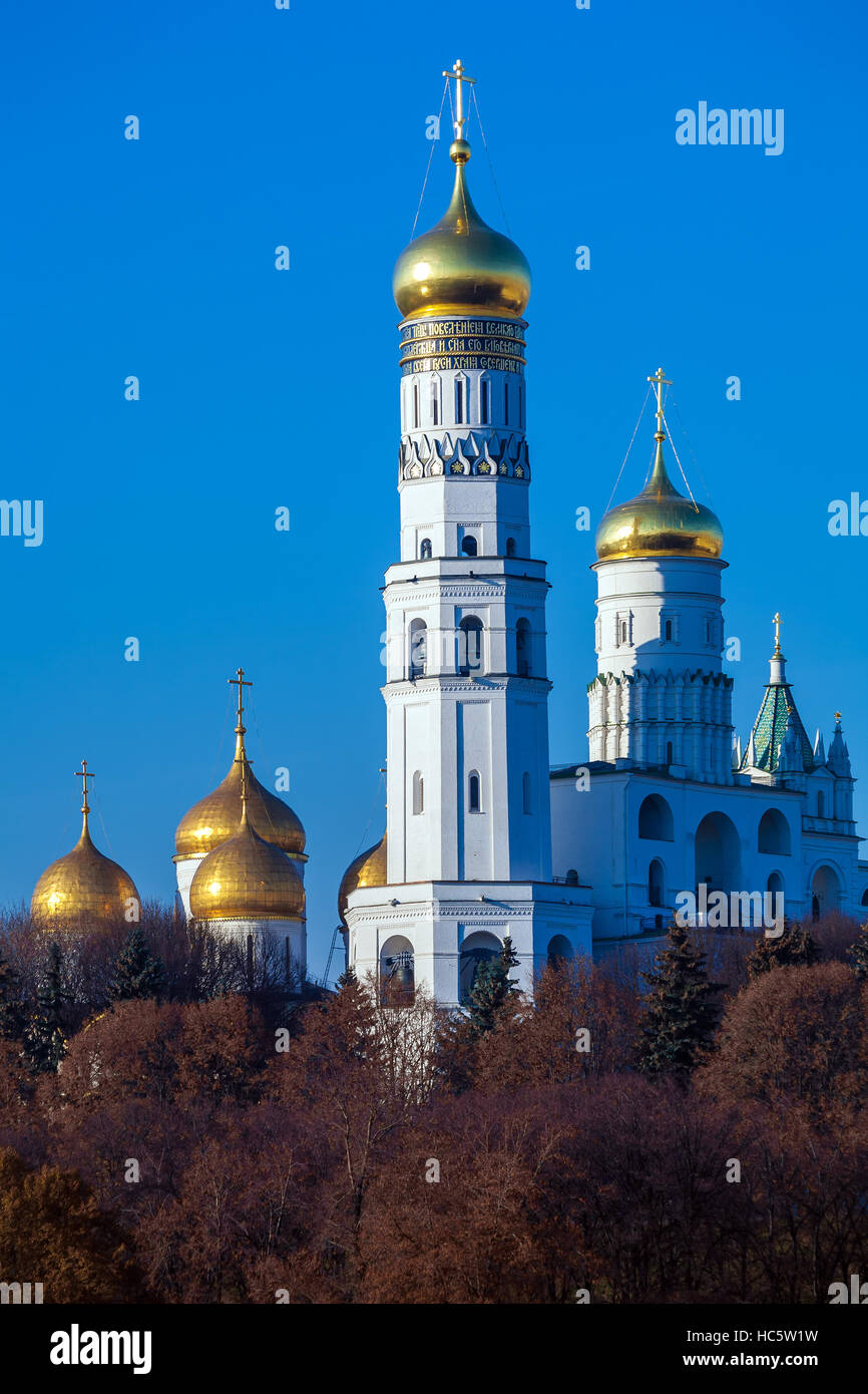 The Ivan the Great Bell Tower, tallest belfry of Moscow Kremlin, Russia ...