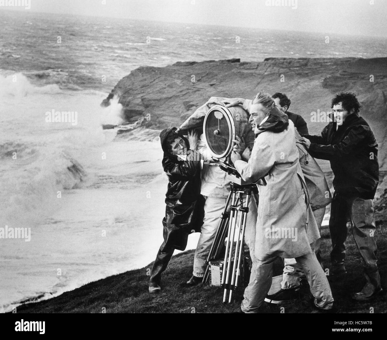 RYAN'S DAUGHTER, director David Lean (right of camera) with crew ...