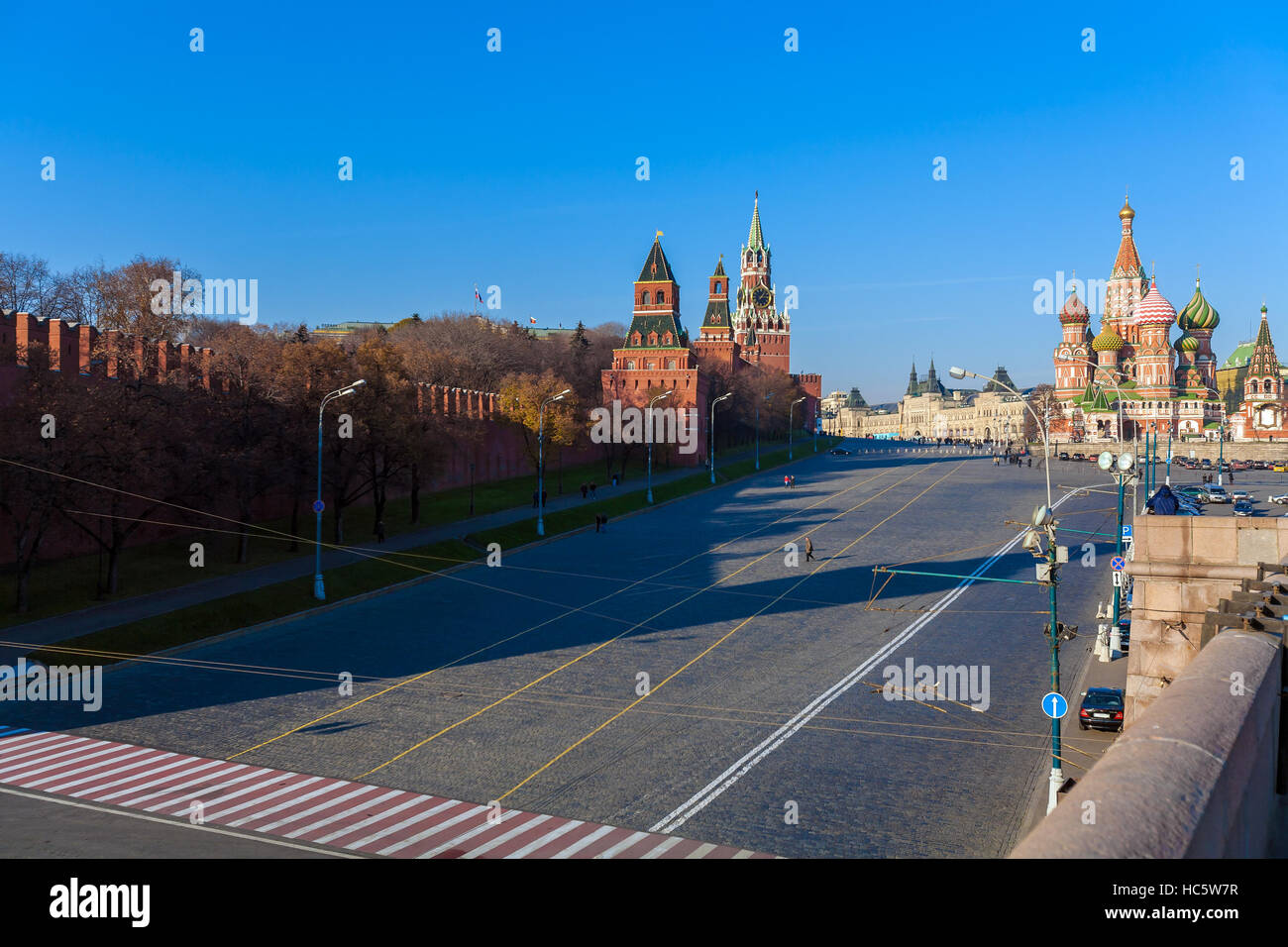 The Cathedral of Vasily the Blessed or Saint Basil's in the Red Square ...