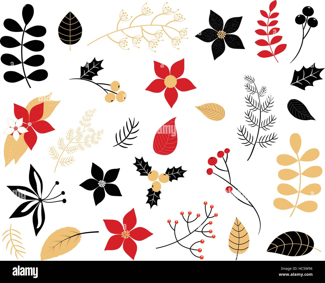 Winter red blossom Stock Vector Images - Alamy