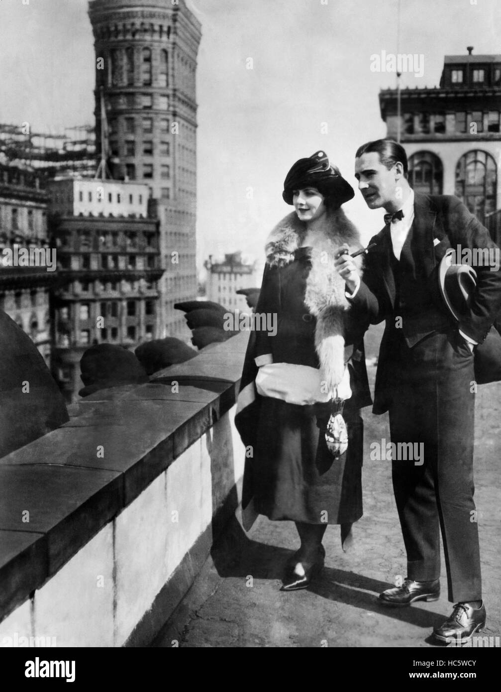 From left: Alice Terry, Rex Ingram, atop their San Francisco hotel ...
