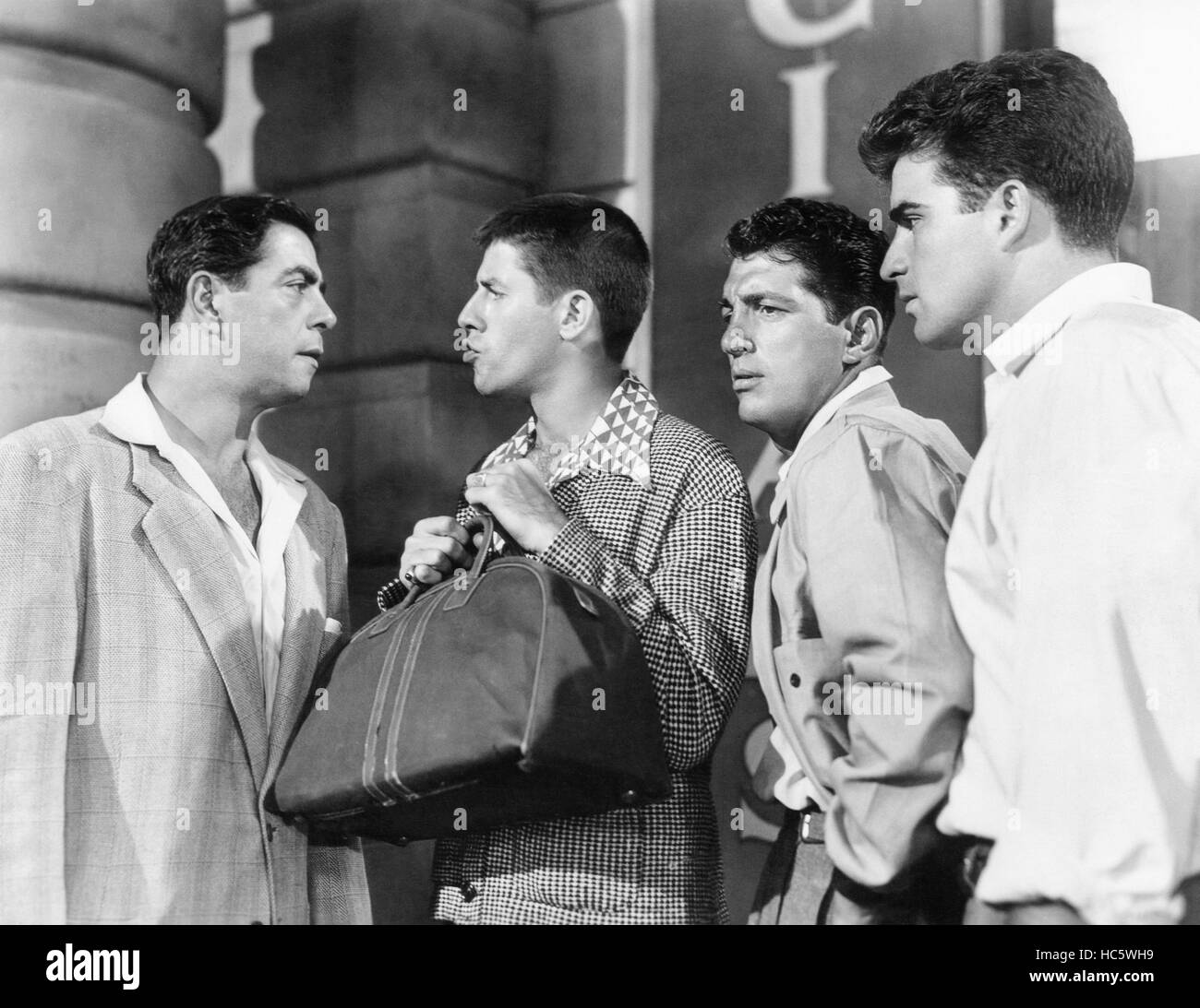 SAILOR BEWARE, from left: Robert Strauss, Jerry Lewis, Dean Martin ...