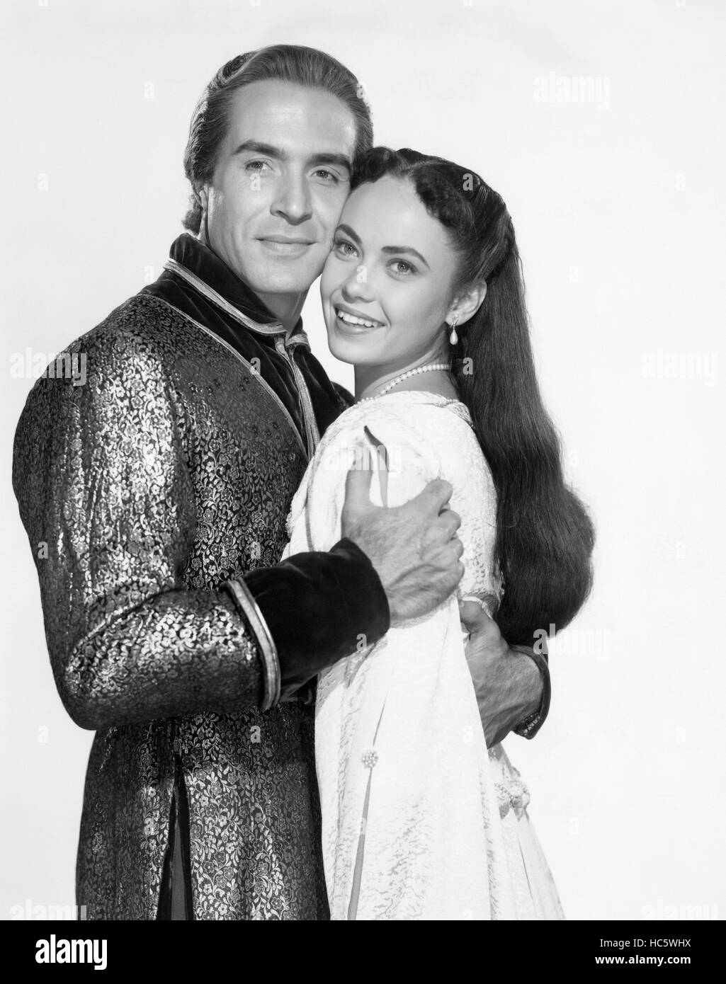 THE SARACEN BLADE, Ricardo Montalban, Betta St. John, 1954 Stock Photo ...