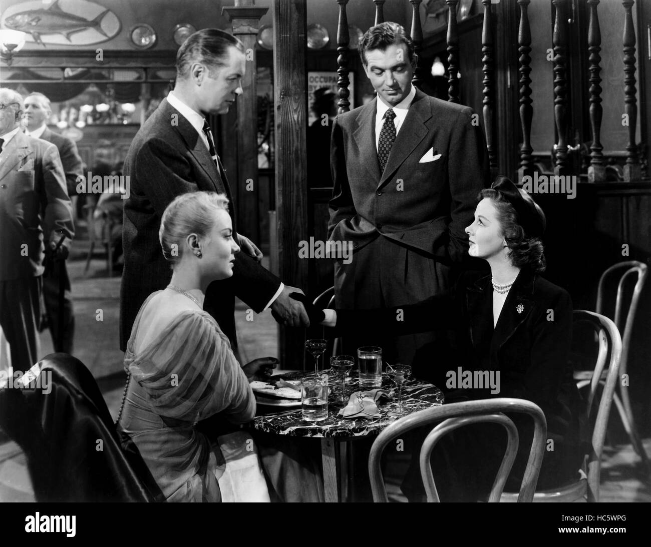 THE SAXON CHARM, clockwise from lower left, Audrey Totter, Robert ...