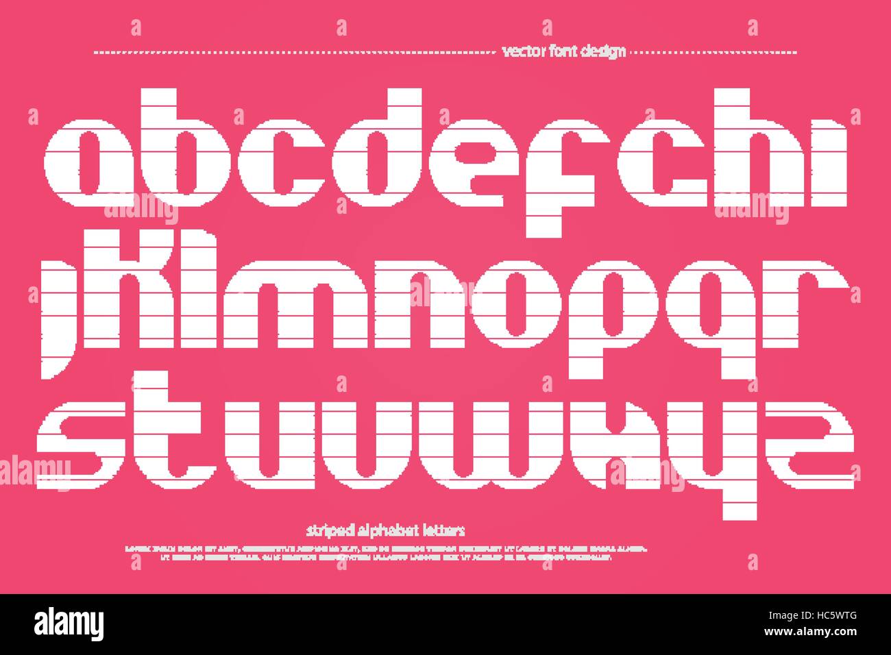 set of vibrant alphabet letters isolated on pink background. vector ...