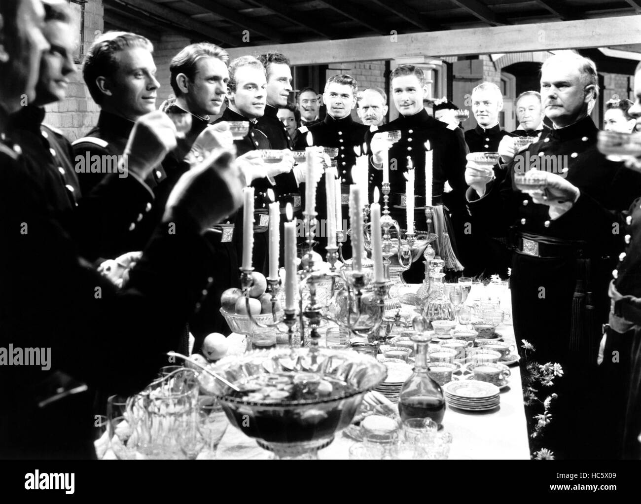 SANTA FE TRAIL, cast includes, from left, David Bruce, Ronald Reagan ...