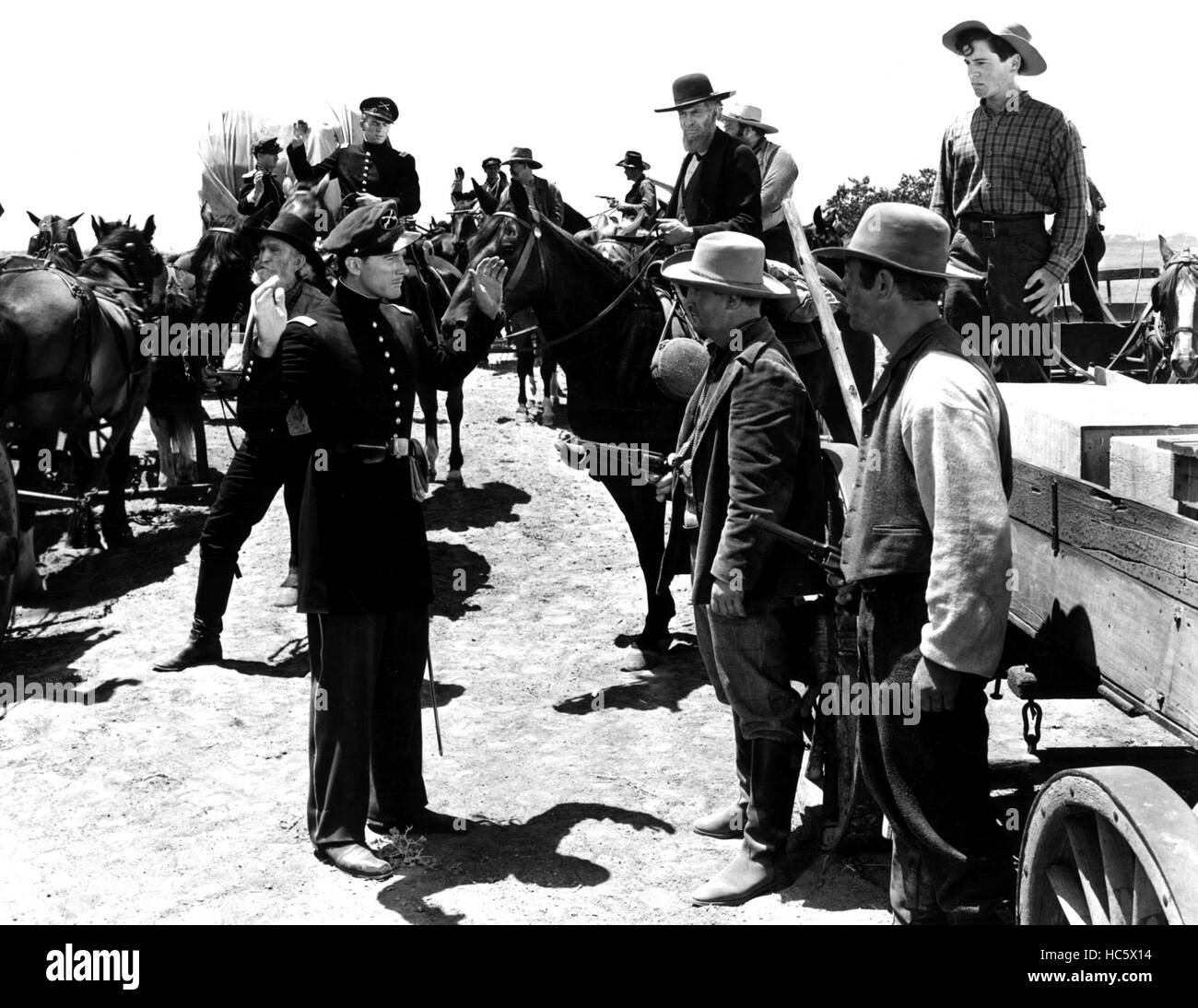 SANTA FE TRAIL, Russell Simpson, Ronald Reagan, Errol Flynn, Raymond ...