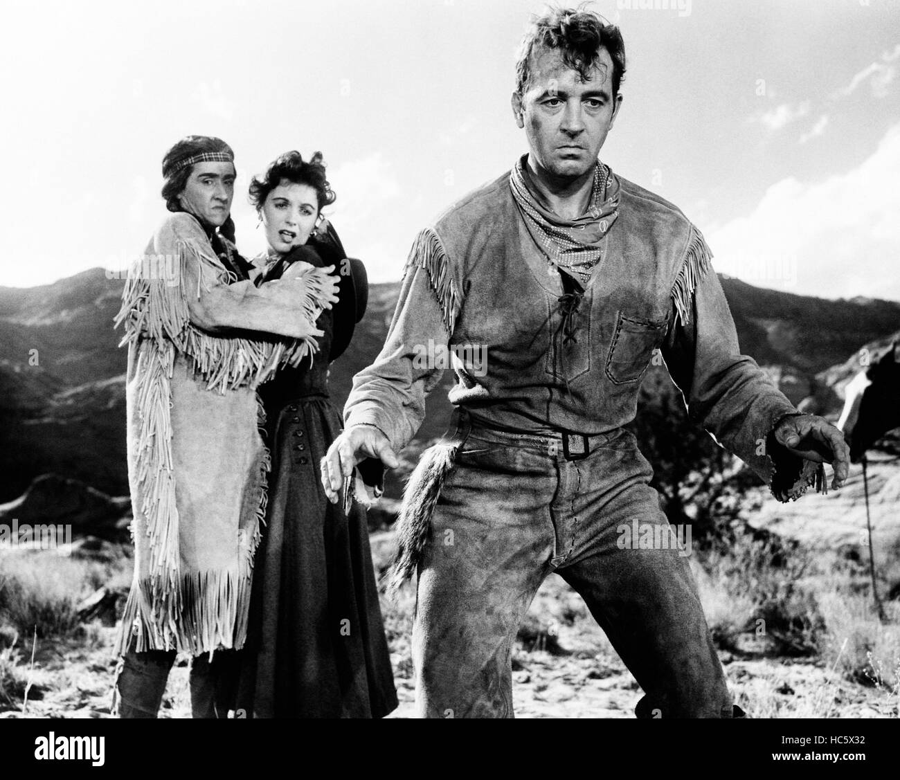 SANTA FE PASSAGE, from left: Irene Tedrow, Faith Domergue, John Payne ...