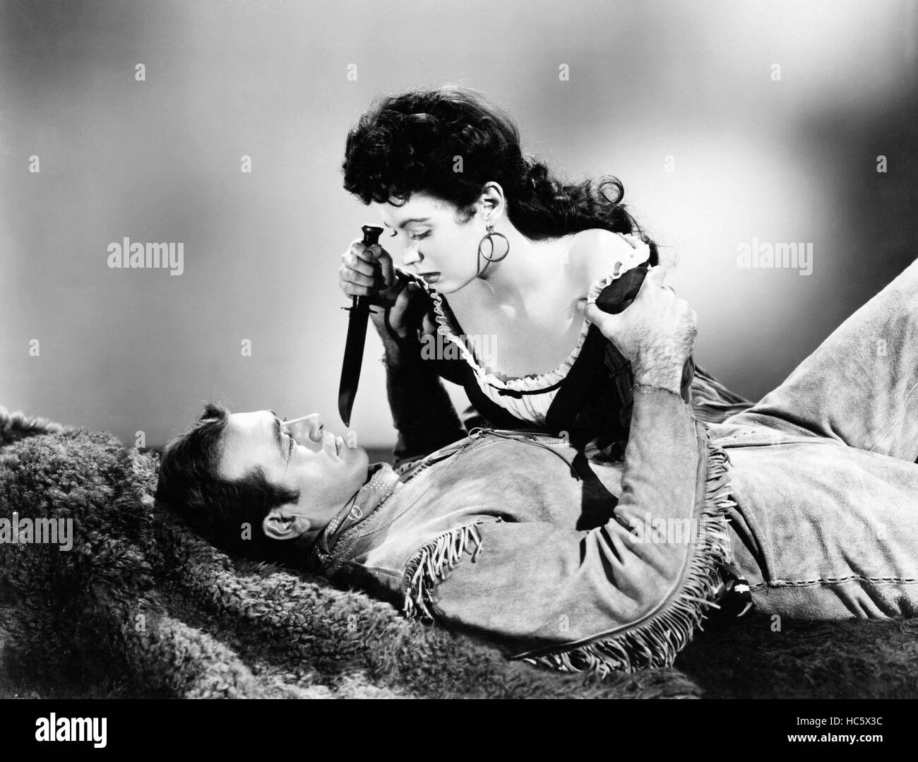 SANTA FE PASSAGE, Faith Domergue (top), John Payne, 1955 Stock Photo ...