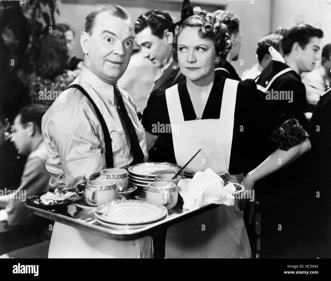 SALUTE FOR THREE, from left, Cliff Edwards, Minna Gombell, 1943 Stock ...