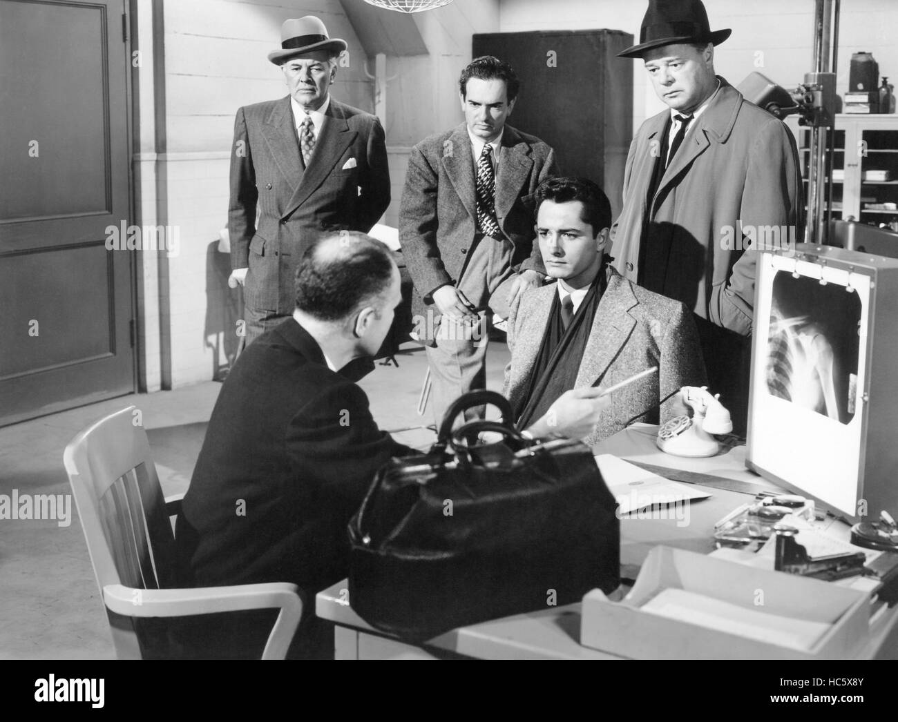 SATURDAY'S HERO, from left: Sidney Blackmer, Elliott Lewis, John Derek ...