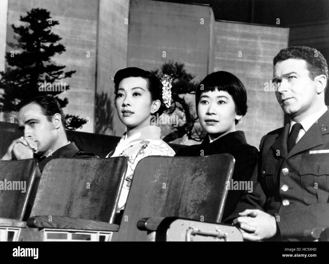 SAYONARA, from left, Marlon Brando, Miiko Taka, Miyoshi Umeki, Red ...