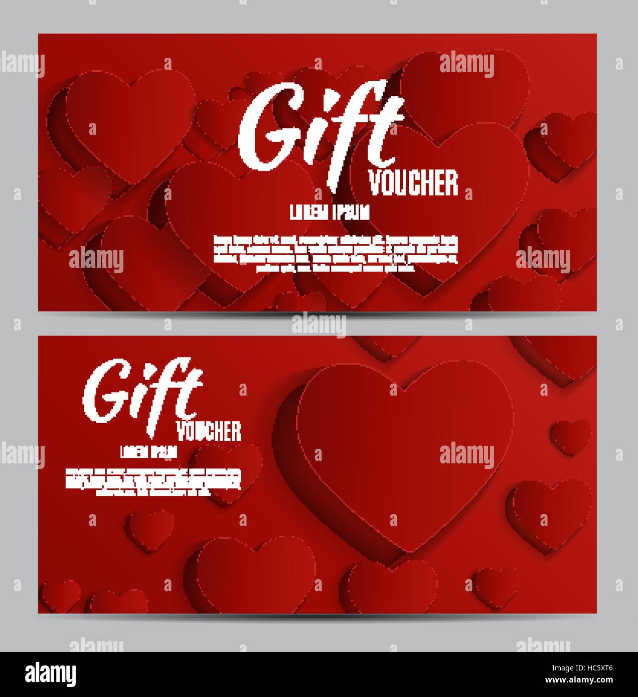 Valentine s Day Heart Symbol Gift Card. Love and Feelings Backgr Stock ...