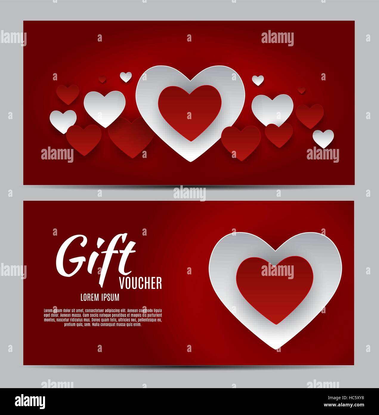 Valentine s Day Heart Symbol Gift Card. Love and Feelings Backgr Stock ...