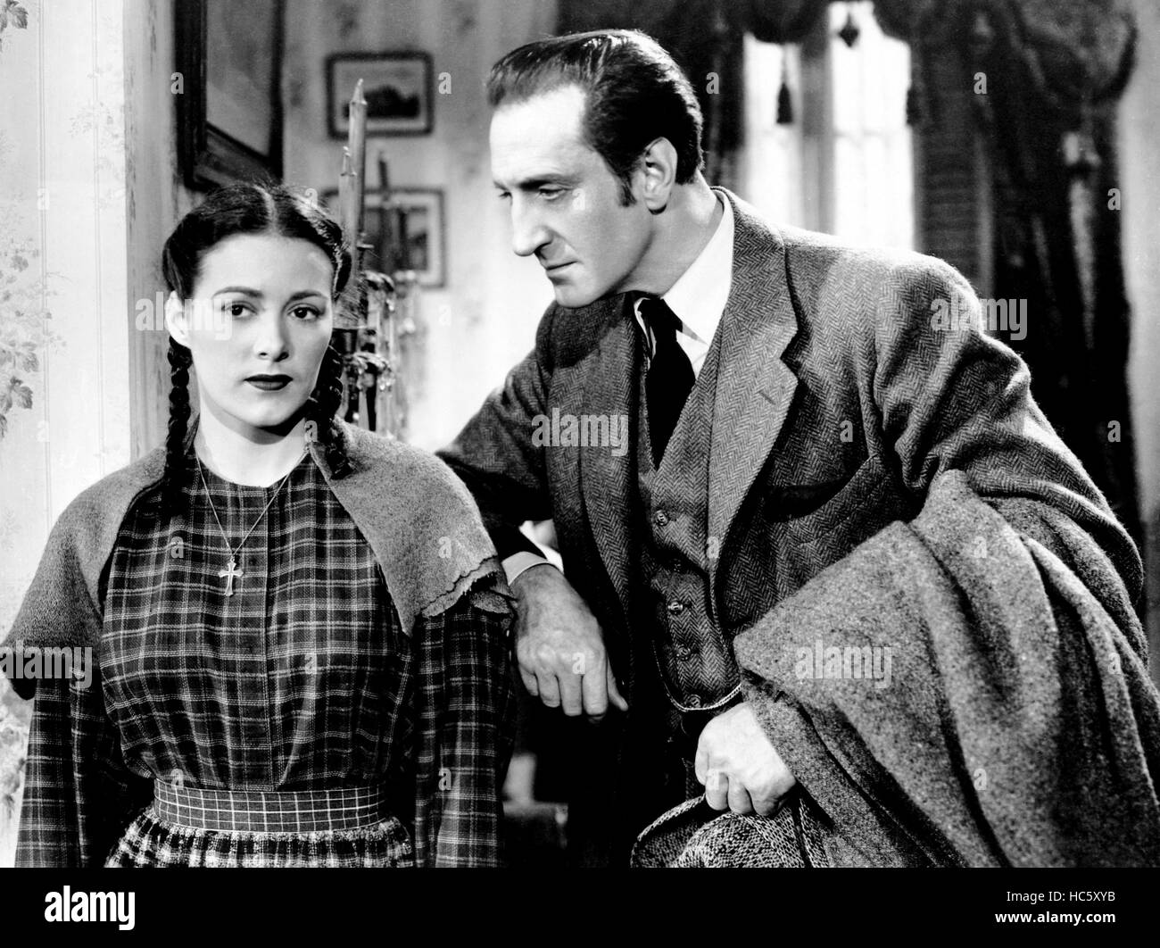 THE SCARLET CLAW, Kay Harding, Basil Rathbone, 1944 Stock Photo - Alamy