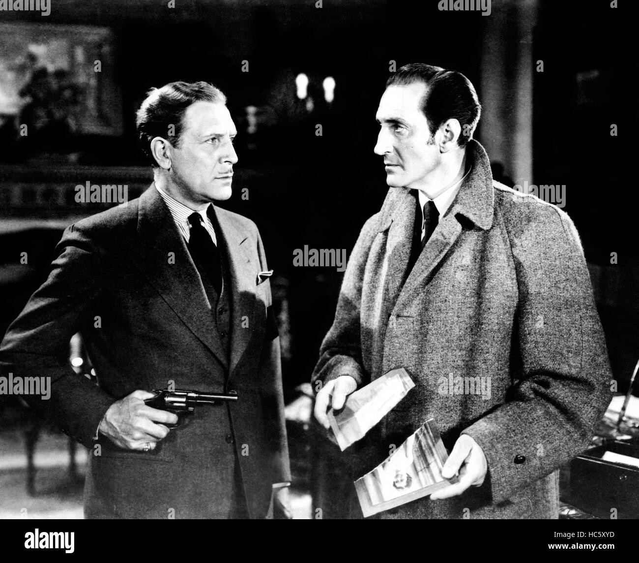 THE SCARLET CLAW, Paul Cavanagh, Basil Rathbone, 1944 Stock Photo - Alamy