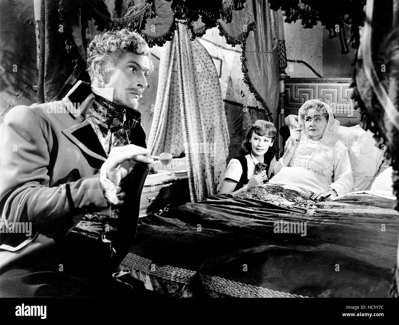 A SCANDAL IN PARIS, from left, Alan Napier, Signe Hasso, Alma Kruger ...