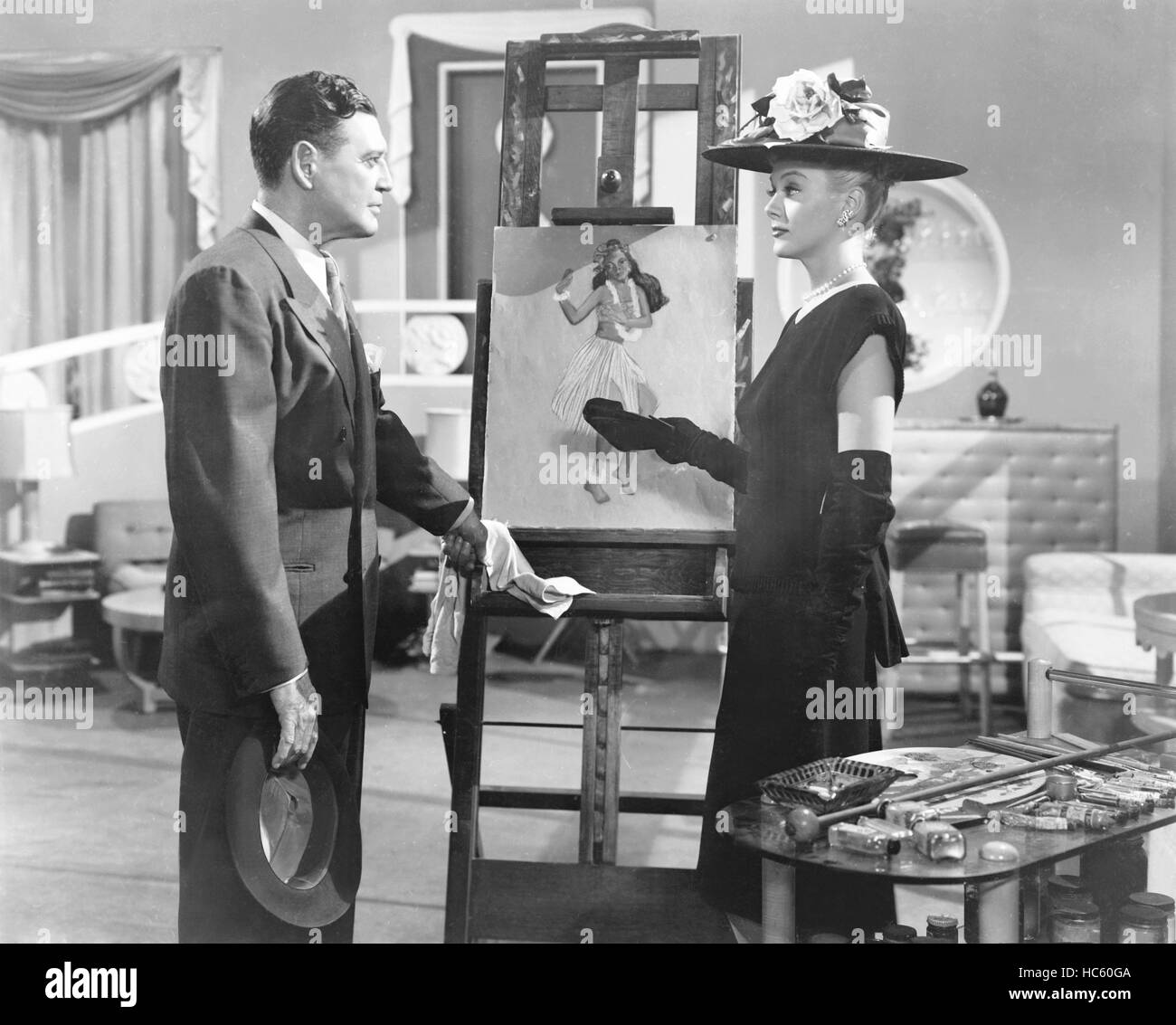 THE SECRET OF THE WHISTLER, from left: Richard Dix, Leslie Brooks, 1946 Stock Photo - Alamy