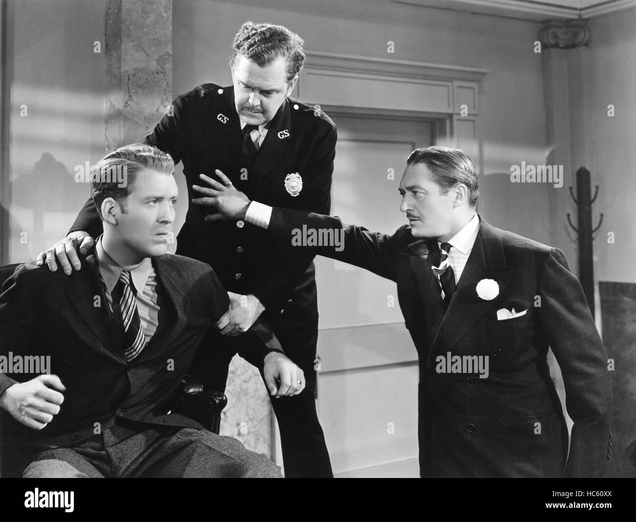 SECRETS OF A NURSE, Dick Foran (left), Edmund Lowe (right), 1938 Stock ...