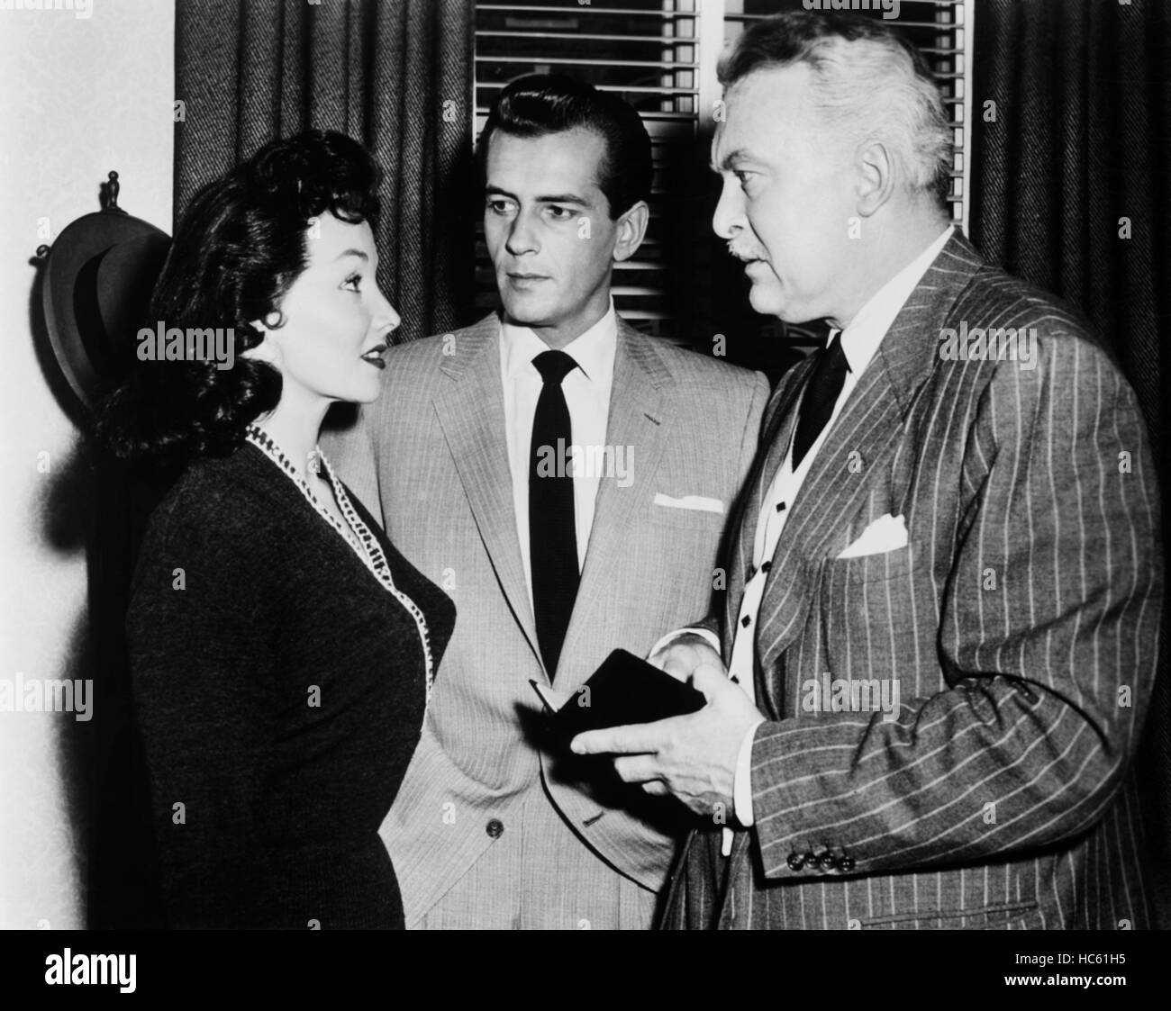 SHE DEVIL, from left, Fay Baker, Jack Kelly, Albert Dekker, 1957, TM ...