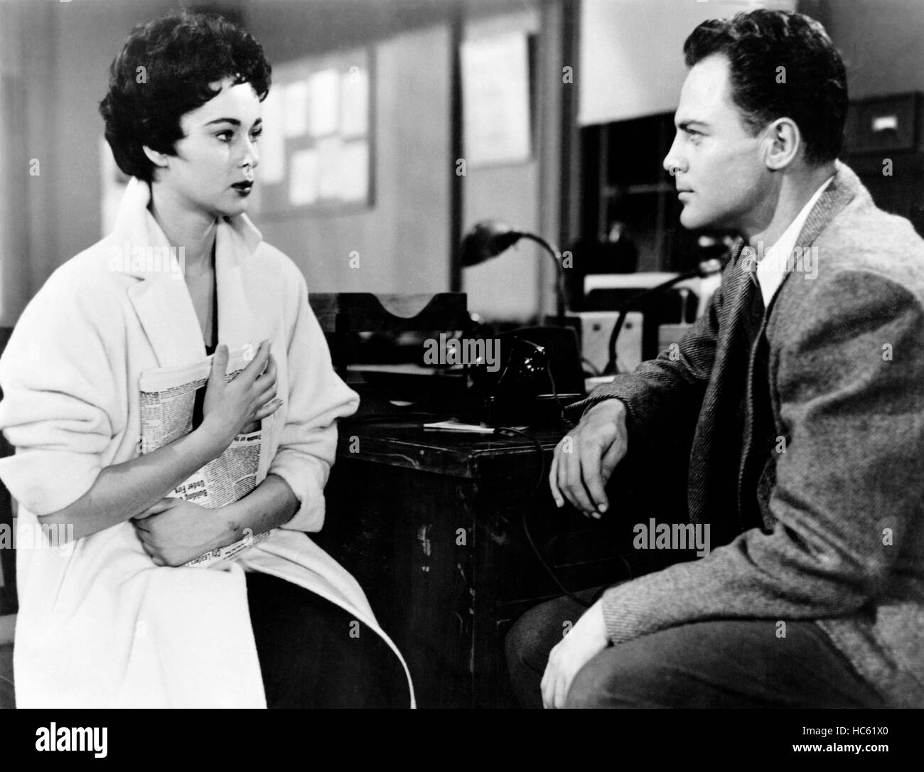 SHIELD FOR MURDER, (from left): Marla English, John Agar, 1954 Stock ...