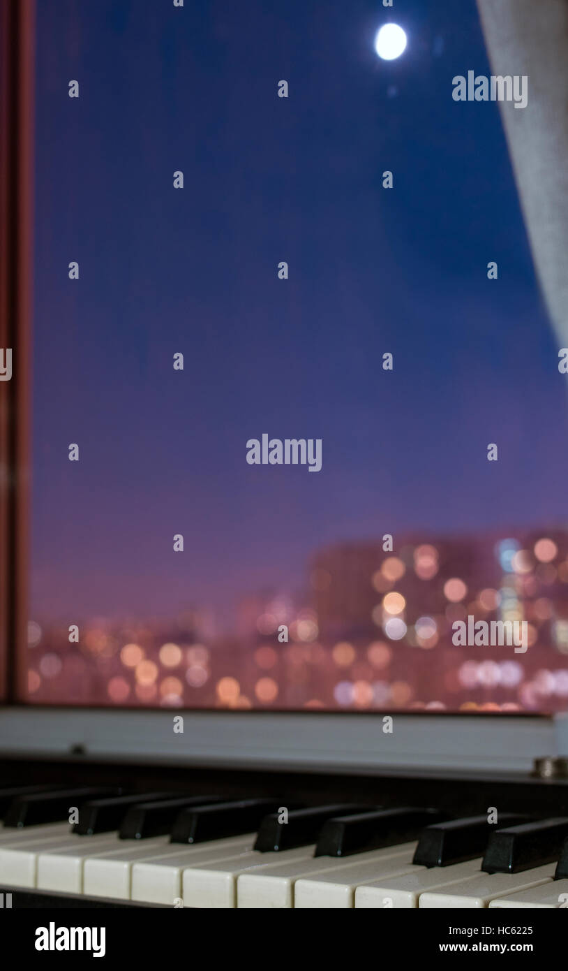 Moon And Music Stock Photo - Alamy