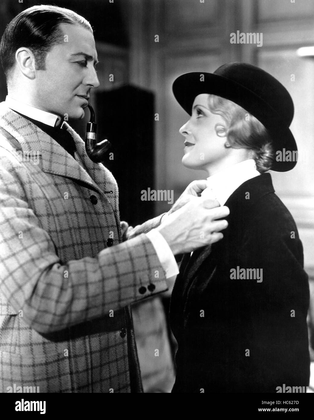 SHERLOCK HOLMES, Clive Brook, Miriam Jordan, 1932, TM & Copyright (c ...