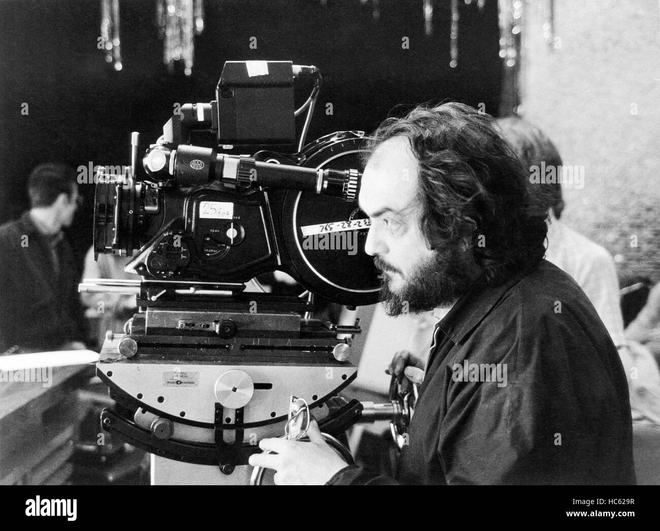 THE SHINING, director Stanley Kubrick setting up a shot, on set, 1980 ...