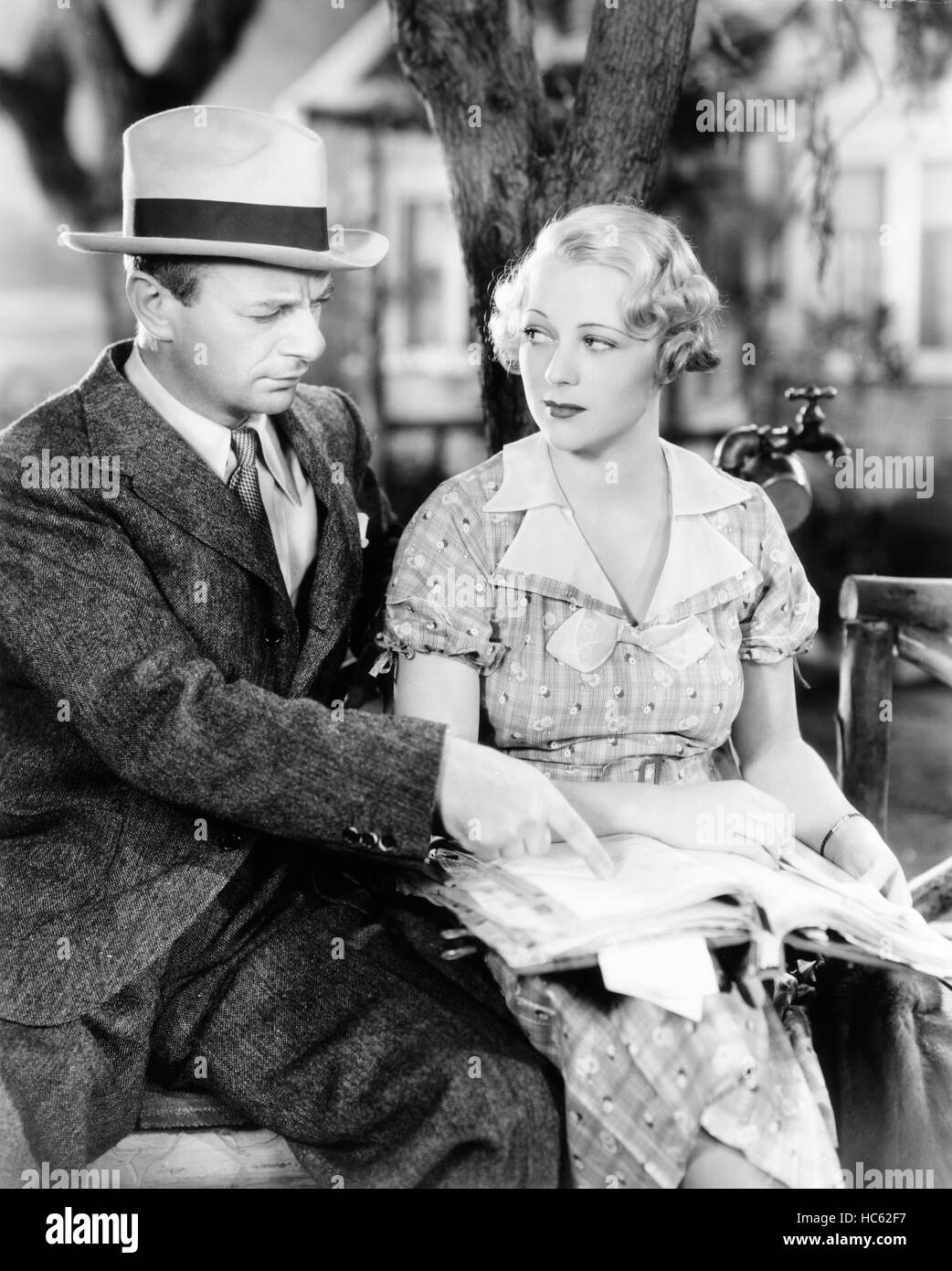 SHE MADE HER BED, Sally Eilers, right, on-set with her second husband ...