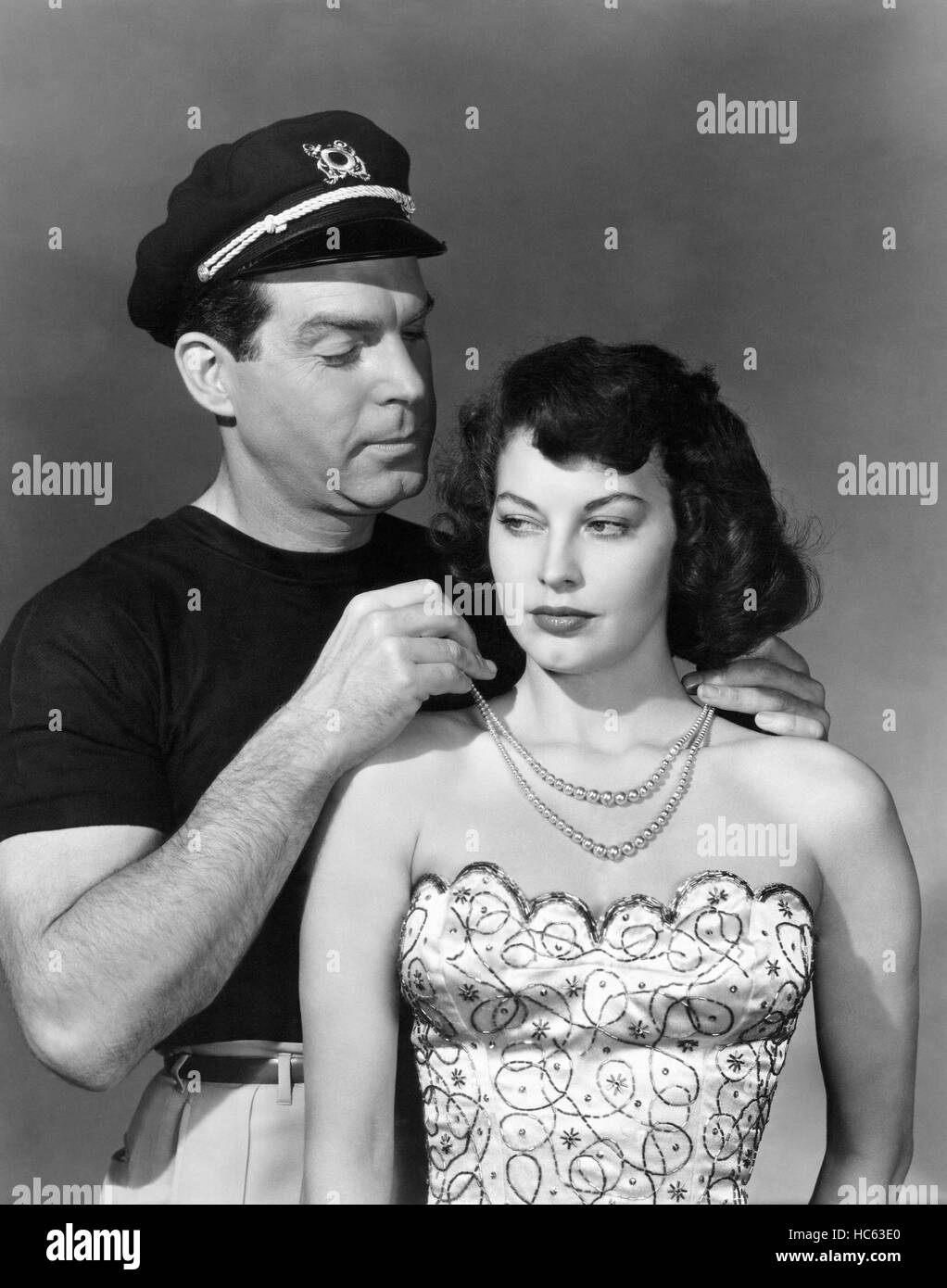 SINGAPORE, from, left, Fred MacMurray, Ava Gardner, 1947 Stock Photo ...