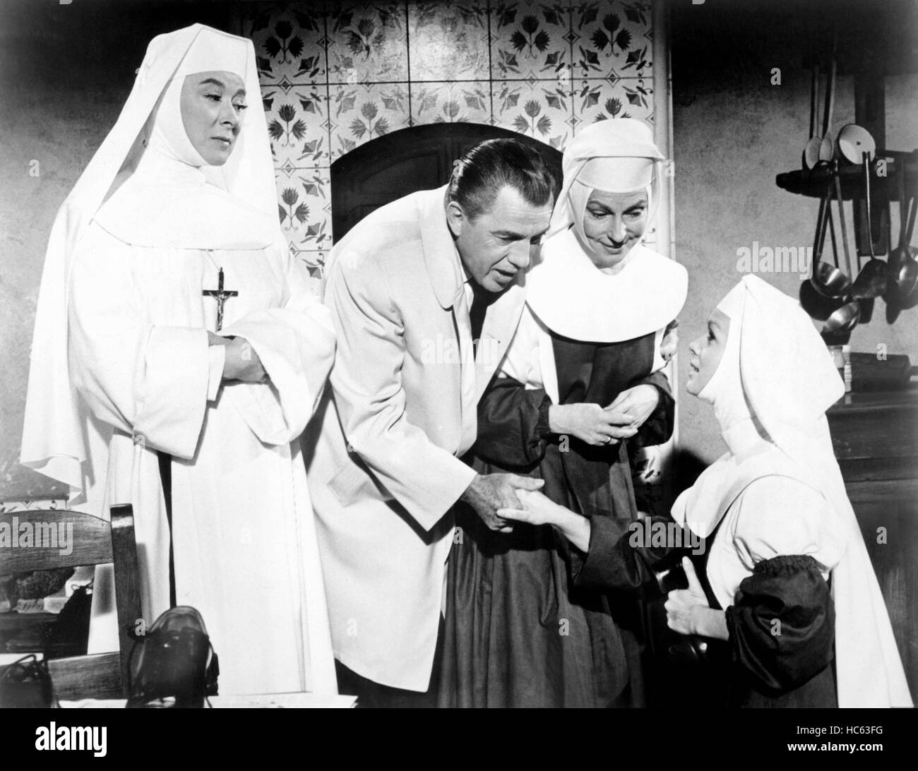 THE SINGING NUN, from left, Greer Garson, Ed Sullivan, Agnes Moorehead ...
