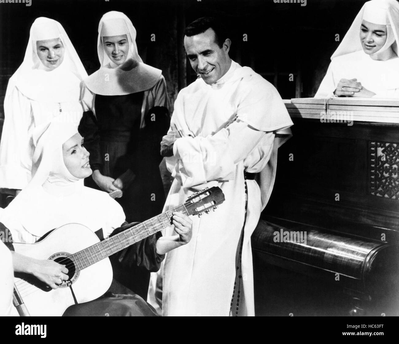 THE SINGING NUN, from left, front, Debbie Reynolds, Ricardo Montalban ...