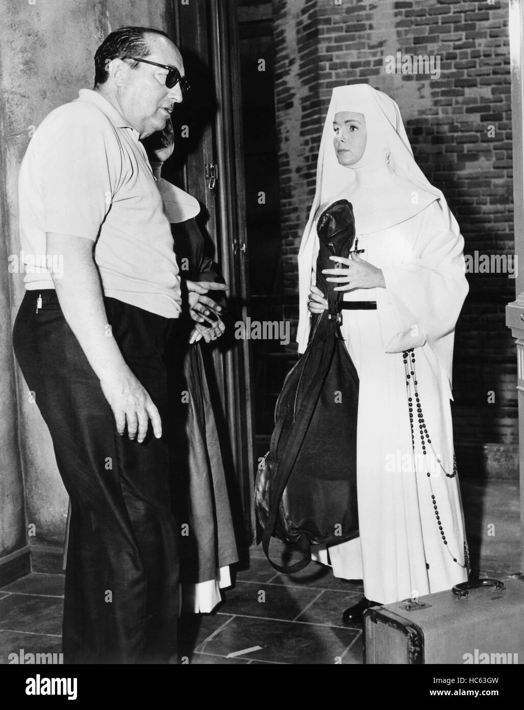 THE SINGING NUN, from left: director Henry Koster, Debbie Reynolds on ...