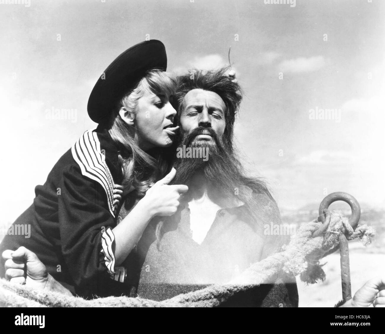 SIMON OF THE DESERT, from left: Silvia Pinal, Claudio Brook, 1965 Stock ...