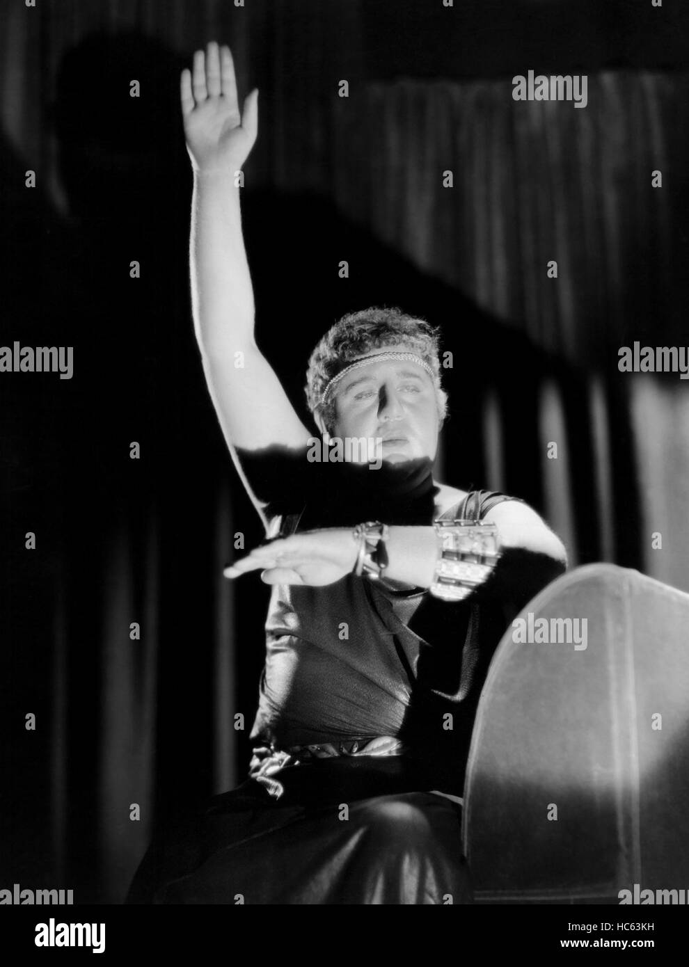 SIGN OF THE CROSS, Charles Laughton, 1932, the emperor signals Stock ...