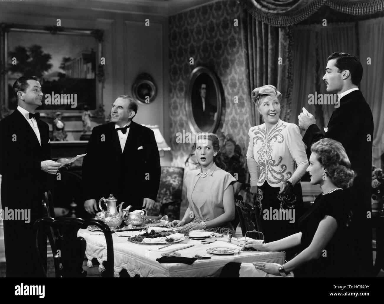 SITTING PRETTY, from left: Robert Young, Ed Begley, Louise Allbritton ...