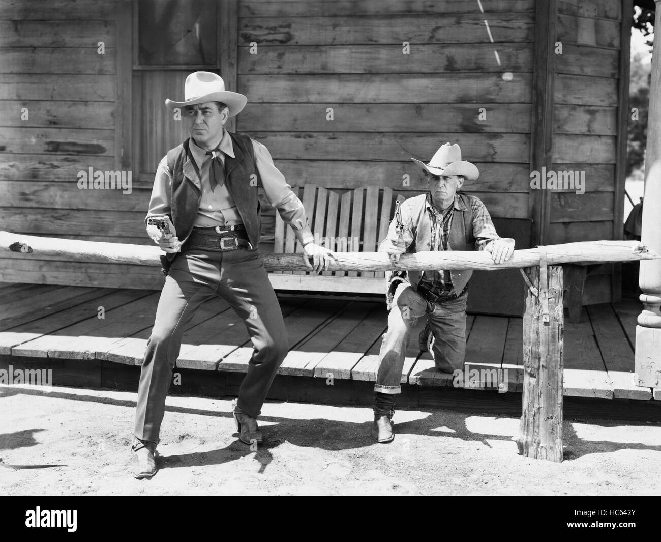 SILVER RANGE, from left, Johnny Mack Brown, Raymond Hatton, 1946 Stock ...