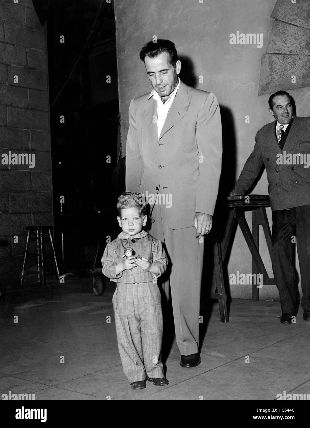 SIROCCO, Humphrey Bogart, with his son, Stephen Bogart, on-set, 1951 ...