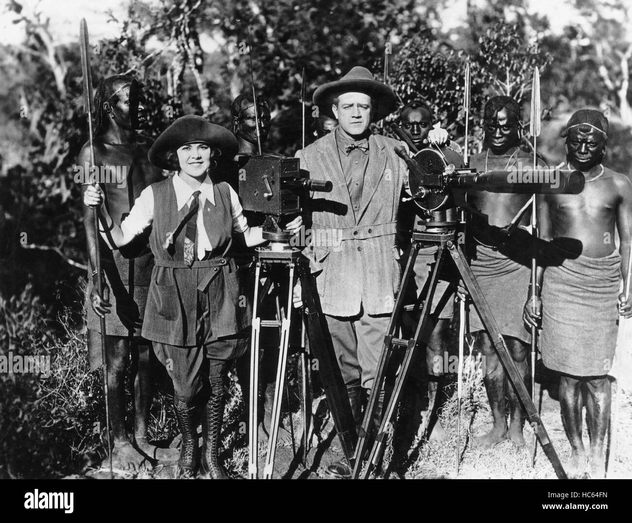 SIMBA: THE KING OF THE BEASTS, from left, Osa Johnson, Martin Johnson ...