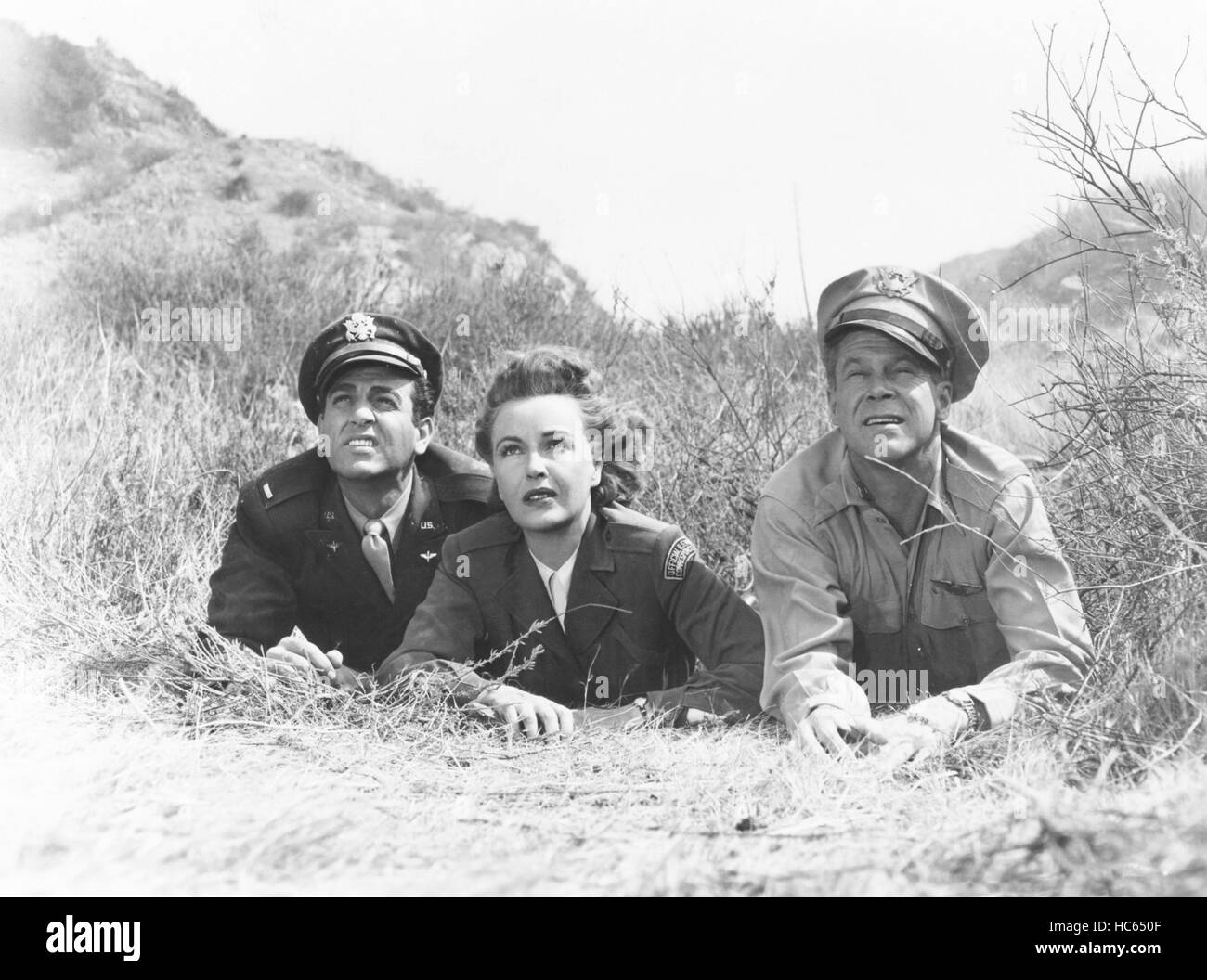 SKY COMMANDO, from left: Mike Connors, Frances Gifford, Dan Duryea, 1953 Stock Photo - Alamy